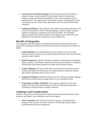 Striking the Balance: Integrating the IB Curriculum and National ...