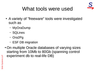 Oracle to PostgreSQL migration | PPT