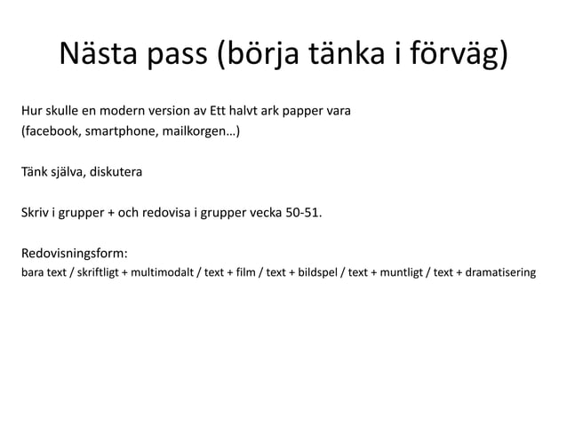 Strindberg ett halvt ark papper (svenska 1) | PPTX | Opera | Fine Art