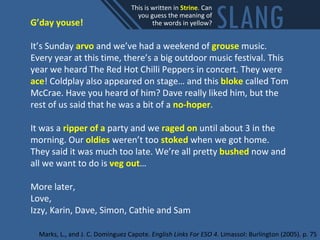 Strine (Australian slang) | PPT