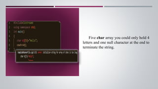 String in programming language in c or c++ | PPTX