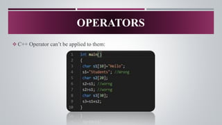 String in programming language in c or c++ | PPTX