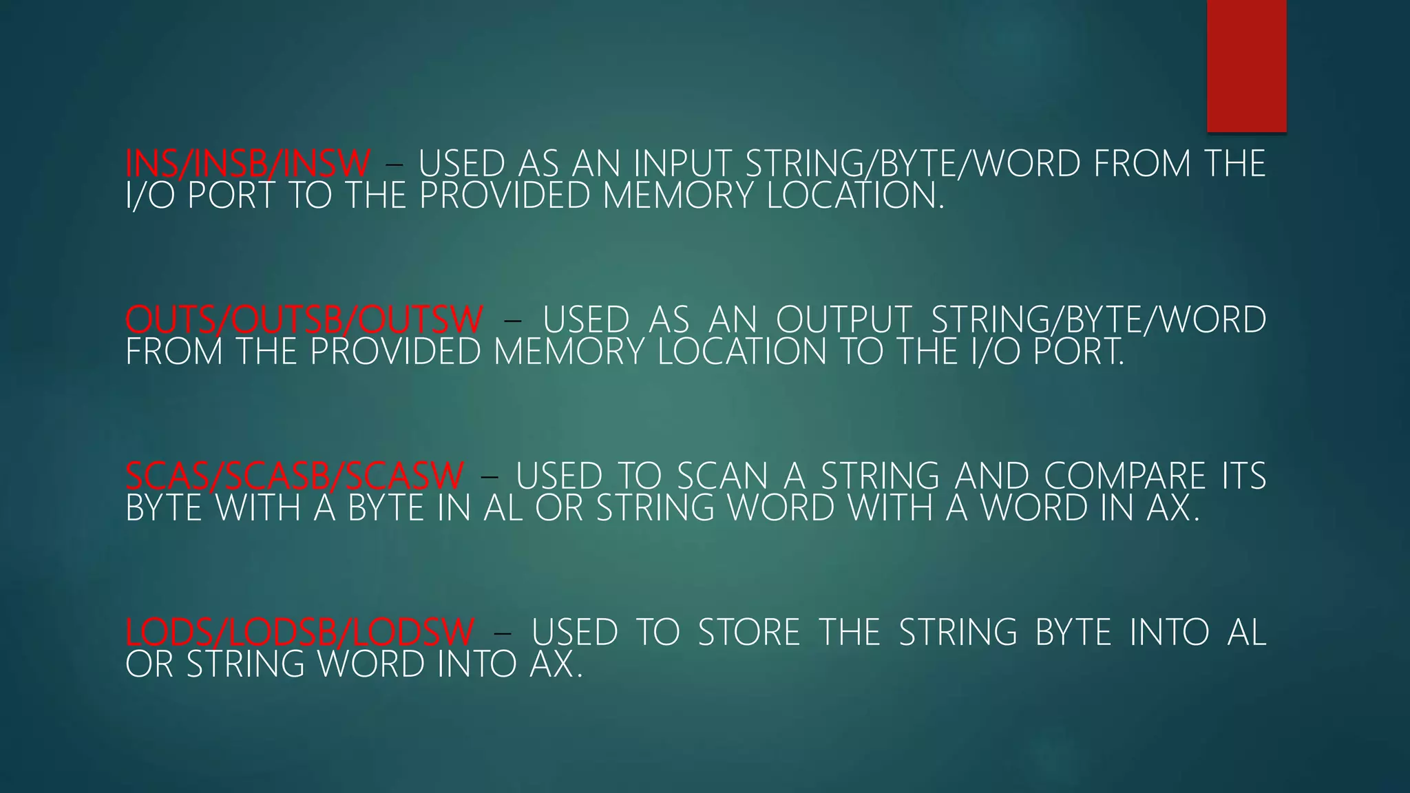String Instruction | PPTX