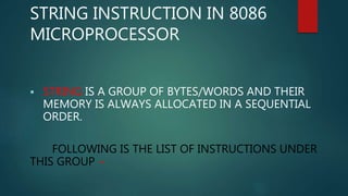 String Instruction | PPTX