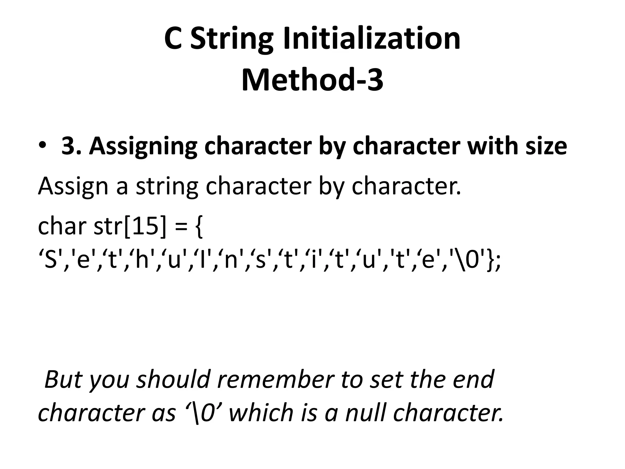 Fundamentals Of C Programmingstringpptx