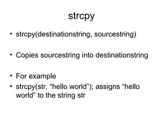 String manipulation techniques like string compare copy | PPT