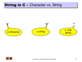 String c | PPT | Programming Languages | Computing