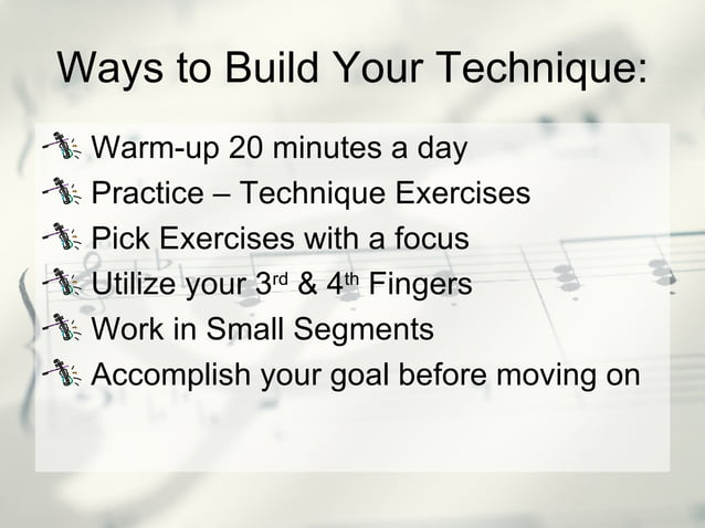 String Technique Class Technique Builder | PPT