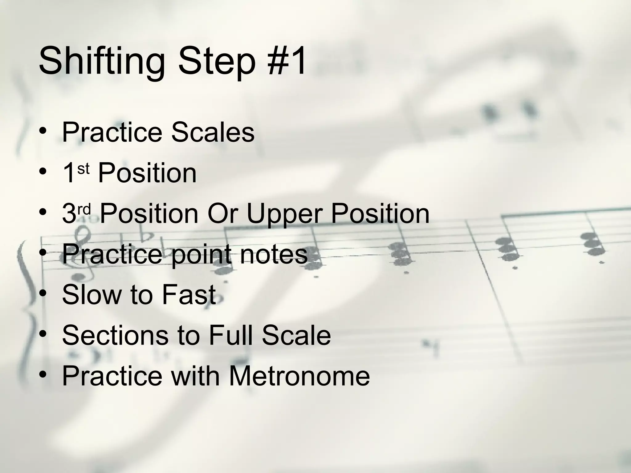 String Technique Shifting And Bow 1 8 08 Ppt