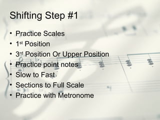 String Technique Shifting & Bow 1 8 08 | PPT