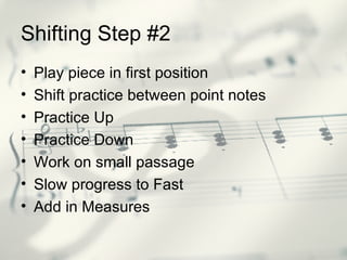 String Technique Shifting & Bow 1 8 08 | PPT