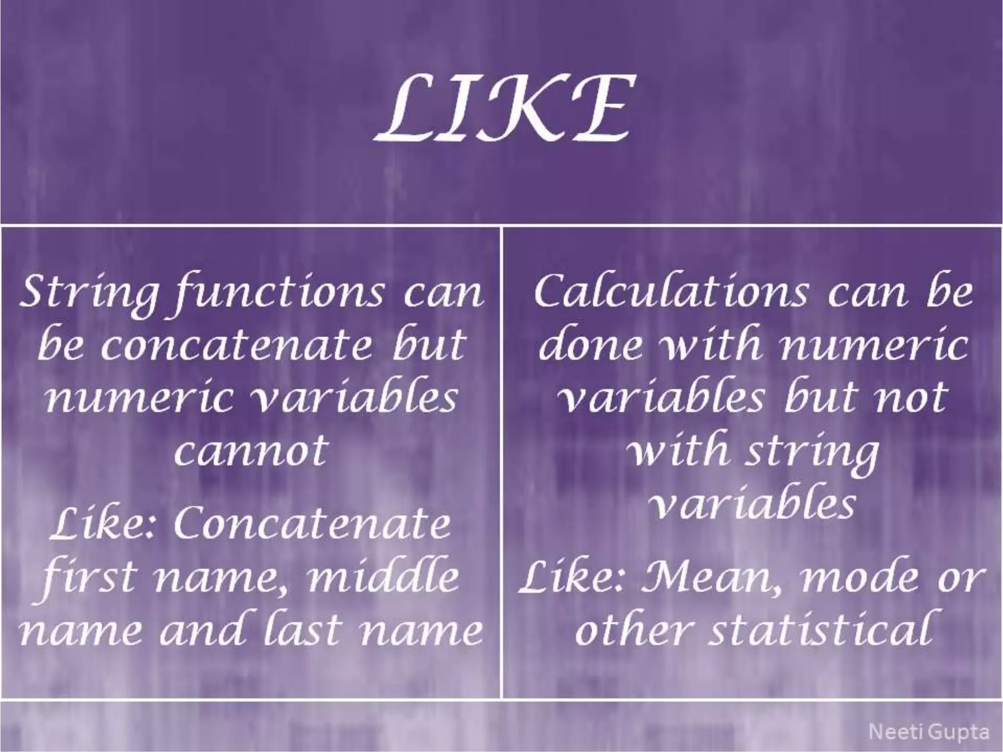 String & Numeric in SPSS | PPT