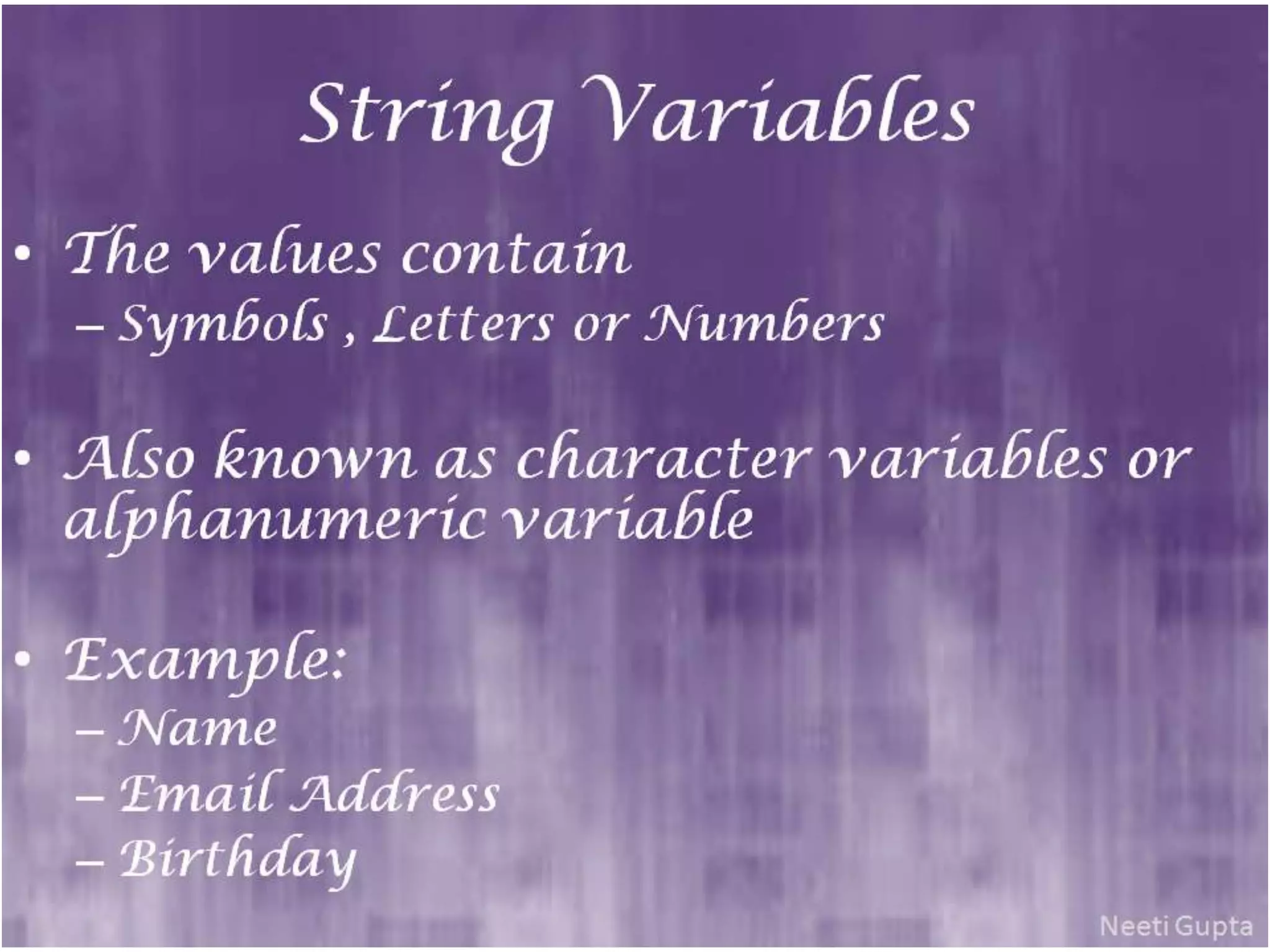 String & Numeric in SPSS | PPT