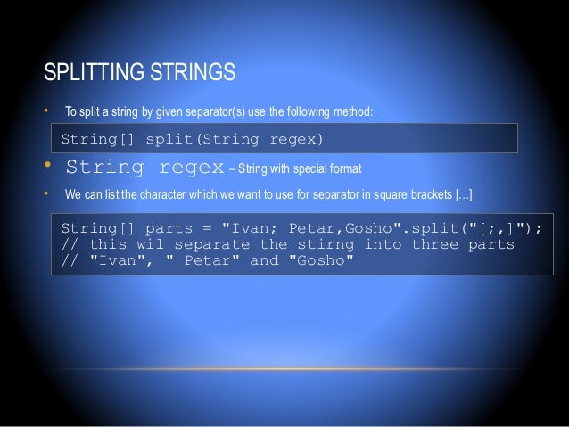 String and string manipulation