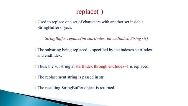 StringBuffer.pptx | Programming Languages | Computing