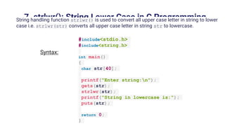 String_C.pptx | Programming Languages | Computing