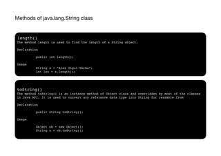 java.lang.String Class | PDF | Programming Languages | Computing