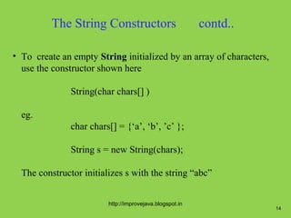 String classes and its methods.20