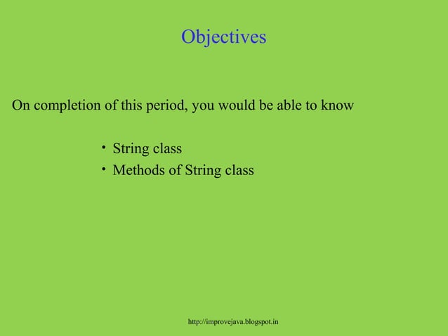String classes and its methods.20