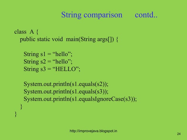 String classes and its methods.20
