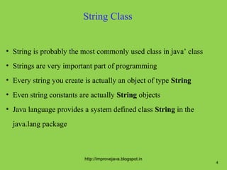 String classes and its methods.20