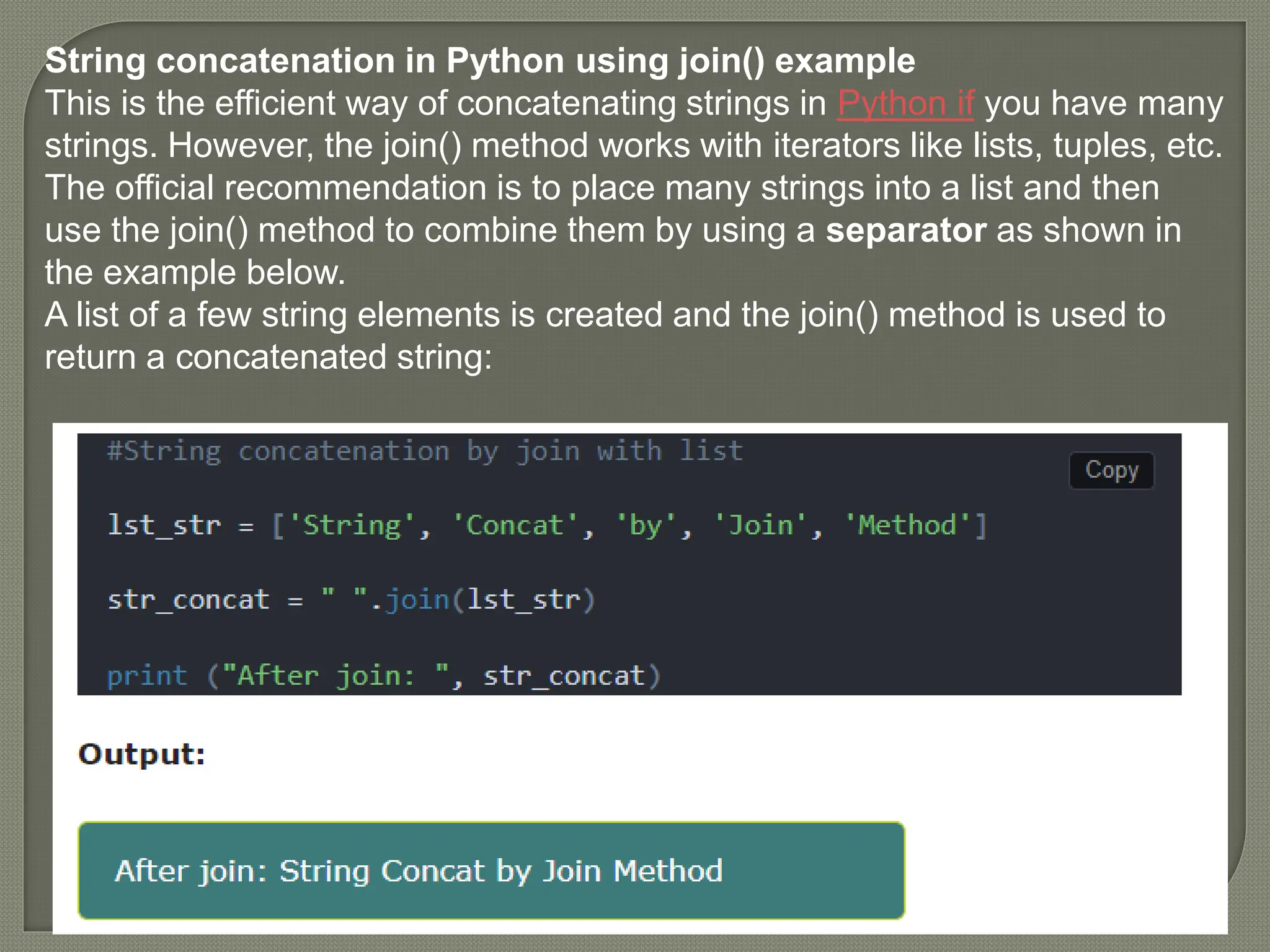 Python Topic 2 String Concatenations Pptx Free Download