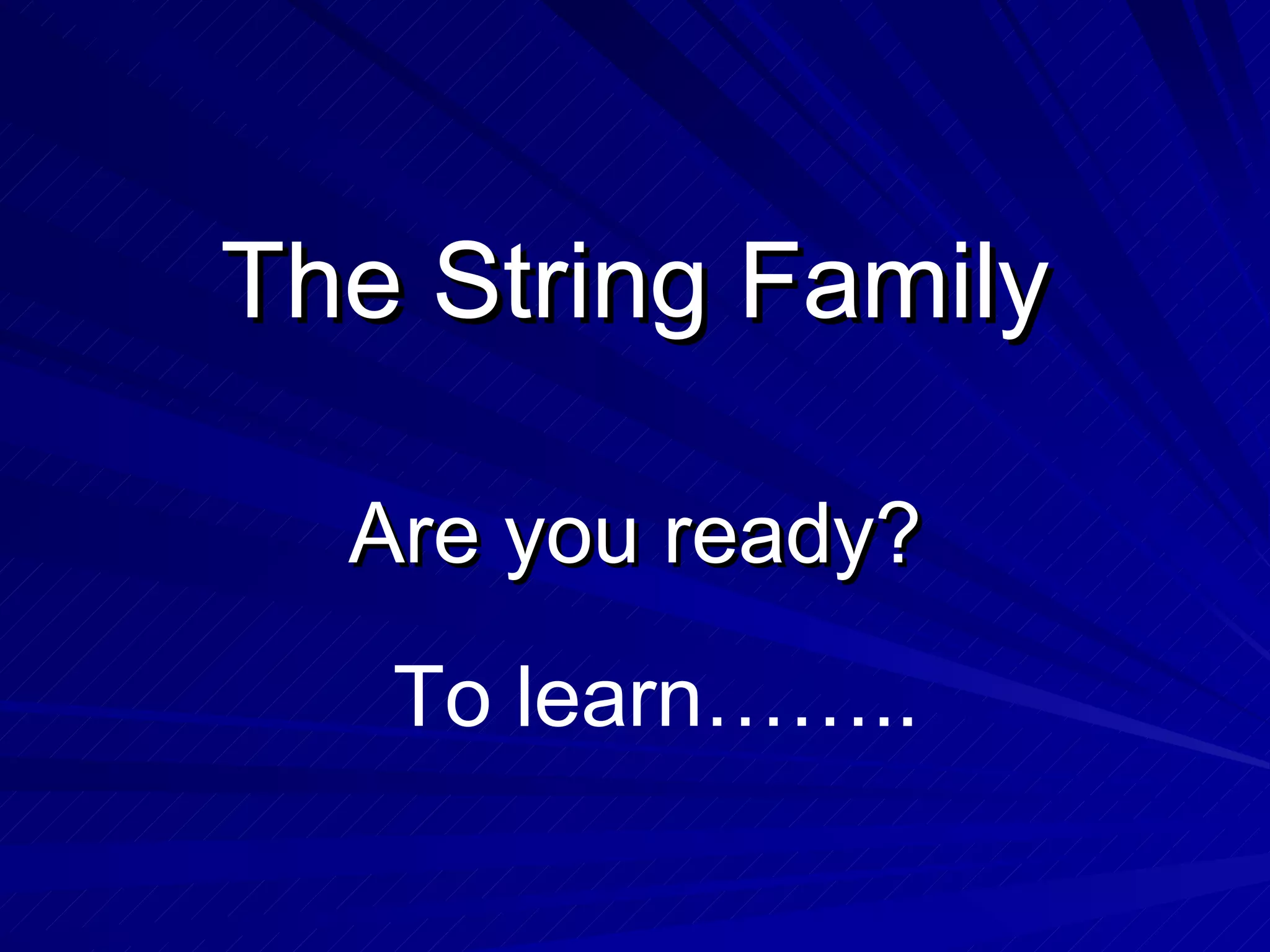 String family | PPT