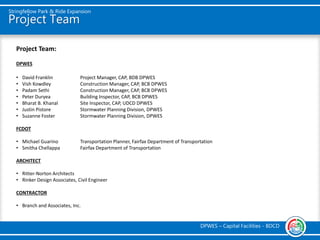 Stringfellow Park and Ride Expansion | PPTX | Civil Engineering ...