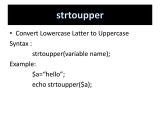 String function | PPTX | Programming Languages | Computing