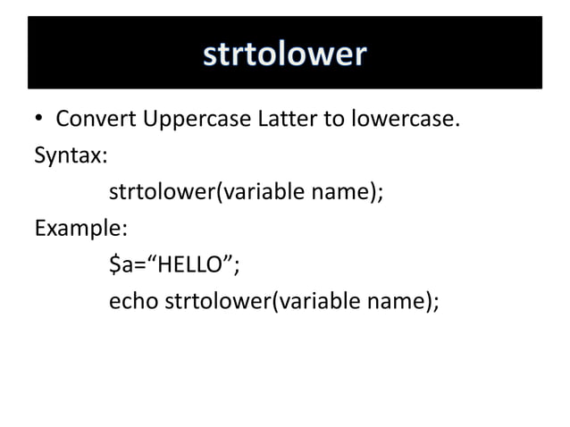 String function | PPT