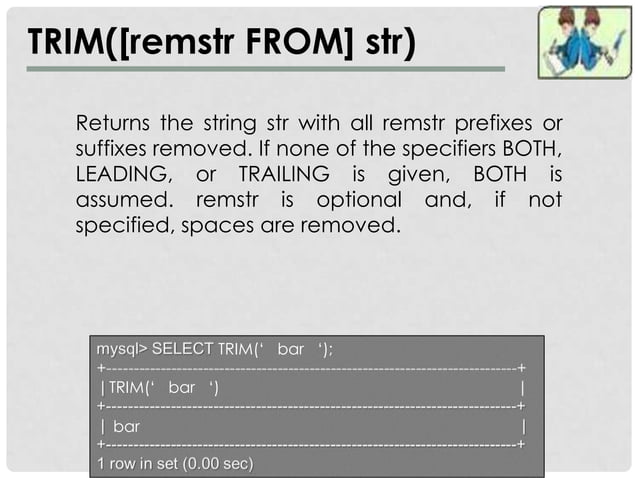 String Function In My Sql Pptx Databases Computer Software And