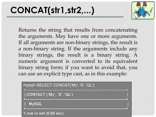 String Function In My Sql Pptx Databases Computer Software And