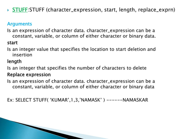 String functions | PPTX | Programming Languages | Computing