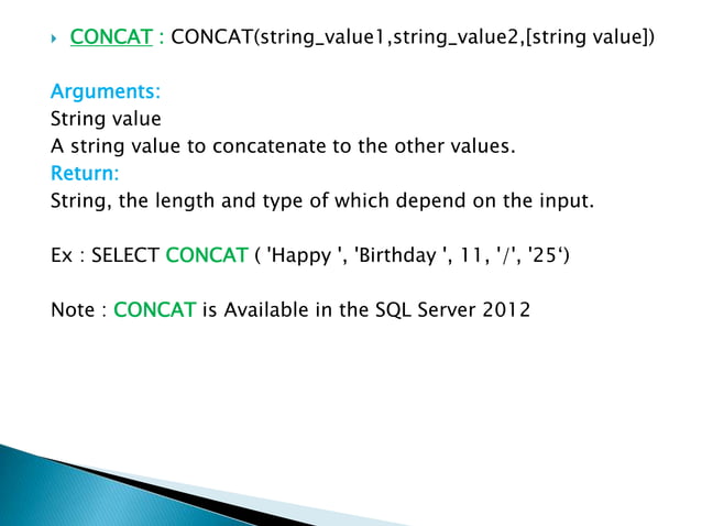 String functions | PPTX | Programming Languages | Computing