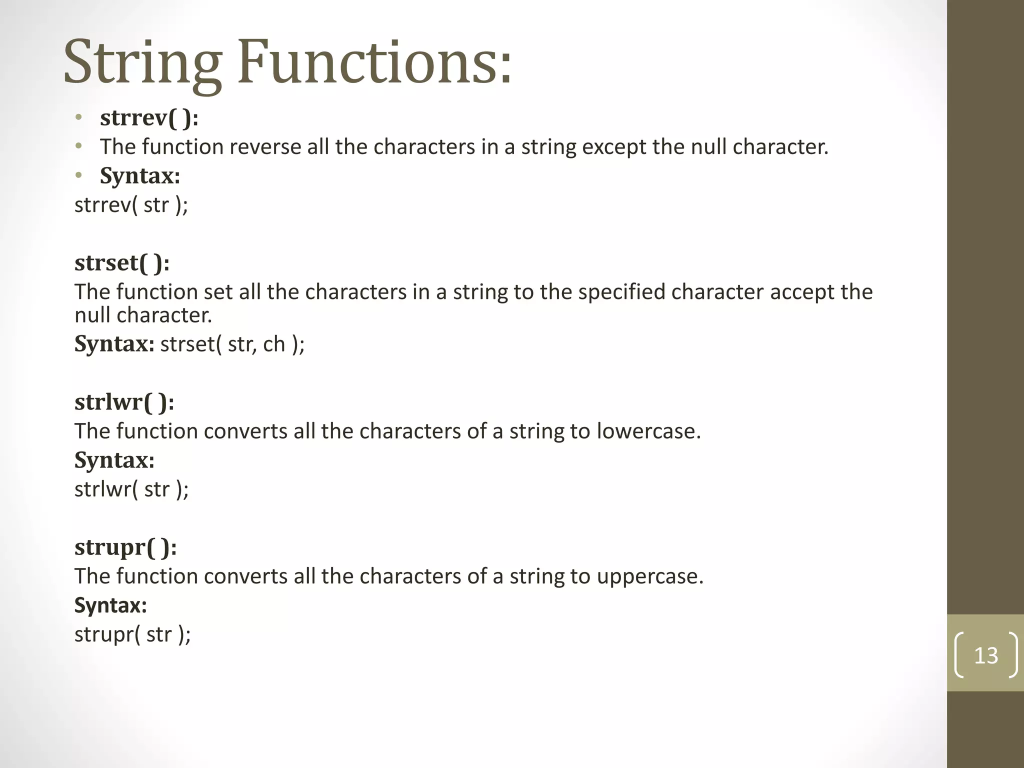 String handling | PPT