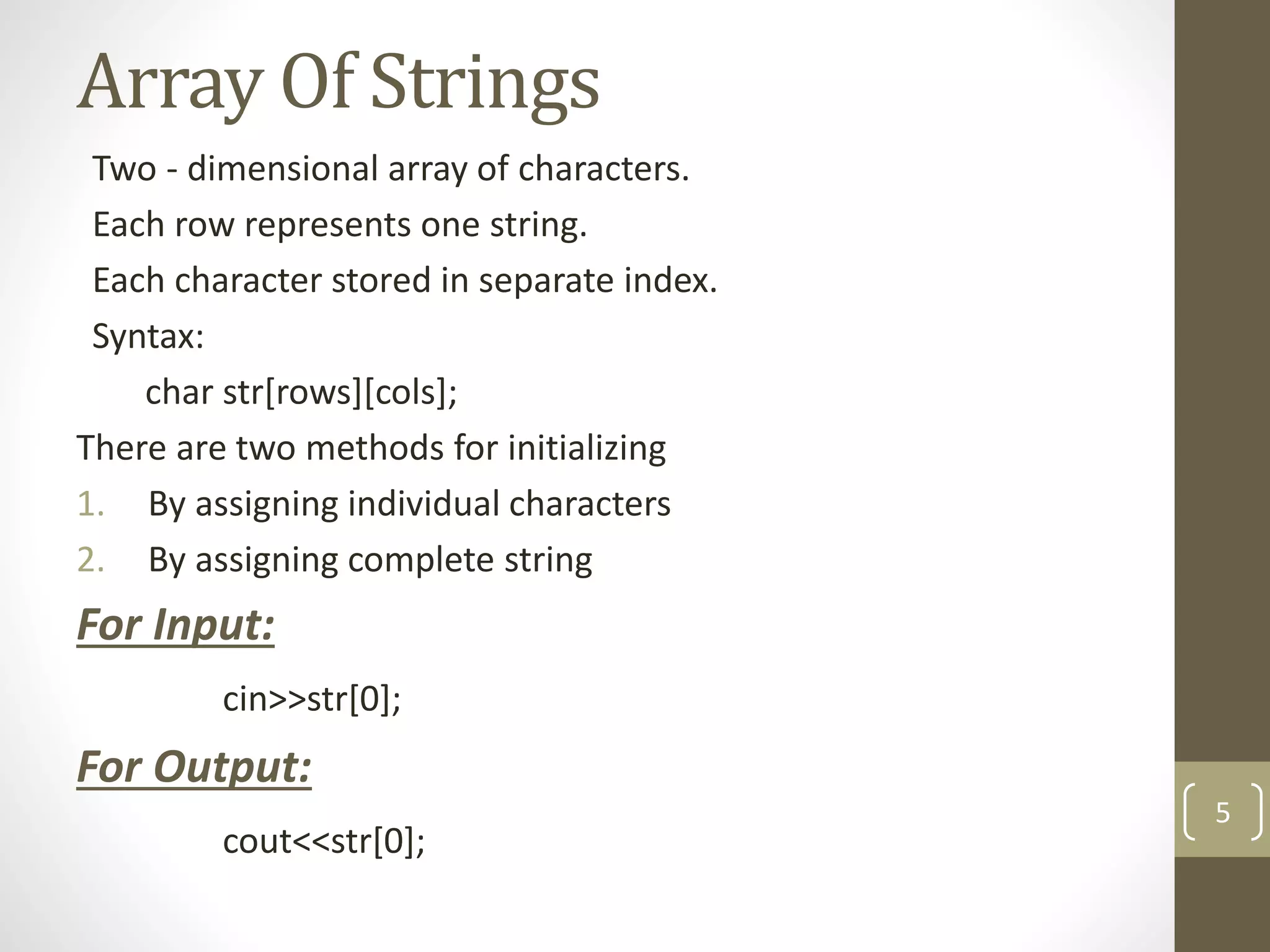 String handling | PPT