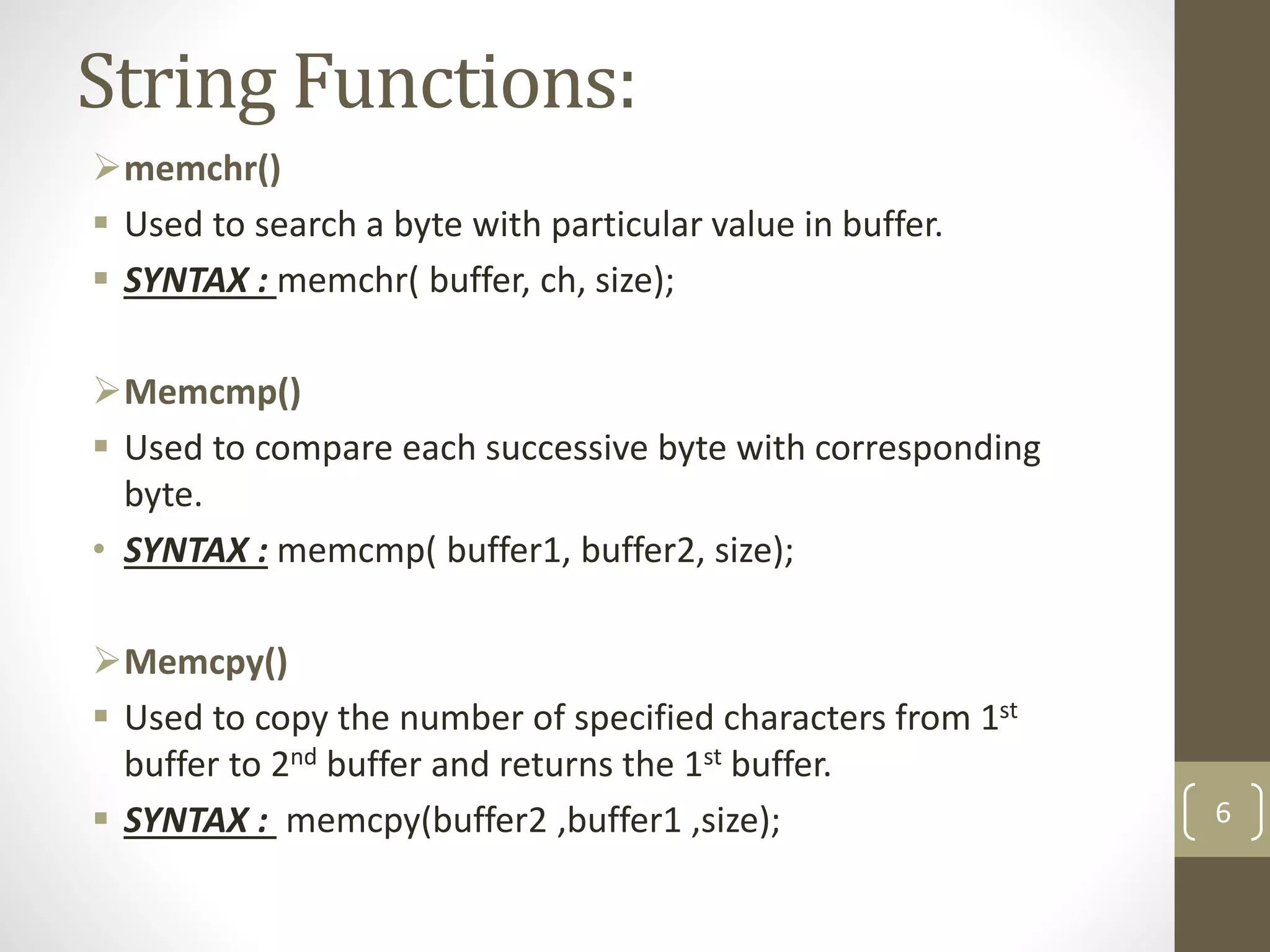 String handling | PPT
