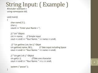 String handling | PPT