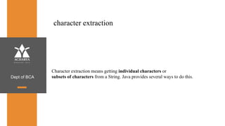 string handling presentation using javac | PPTX