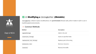 string handling presentation using javac | PPTX