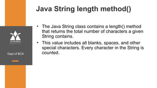 string handling presentation using javac | PPTX