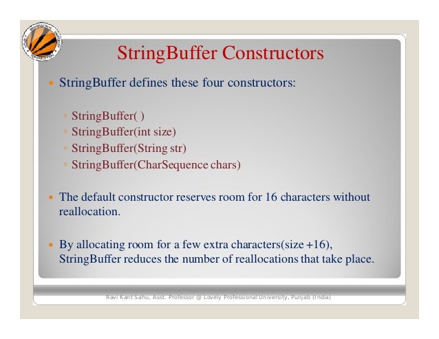 String handling(string buffer class)