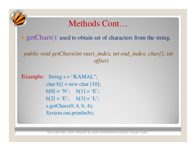 String Handlingstring Class