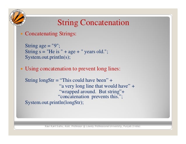 String Handlingstring Class