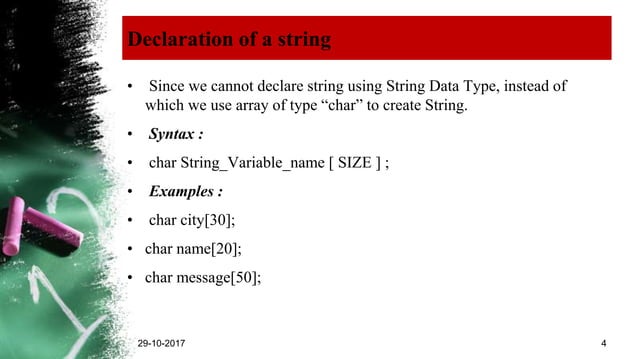 String in c programming | PPTX | Programming Languages | Computing