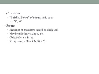 String in JAVA -------------------------- | PPTX
