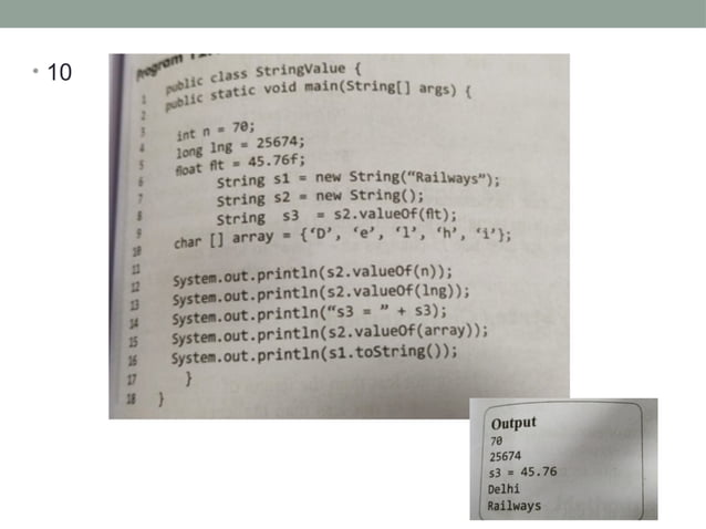 String in JAVA -------------------------- | PPTX