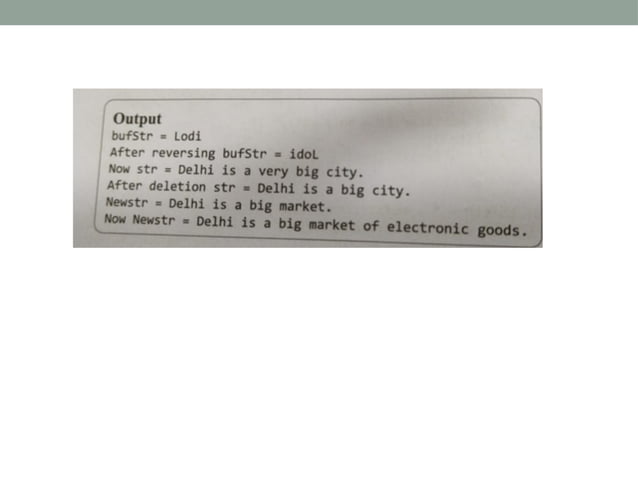 String in JAVA -------------------------- | PPTX