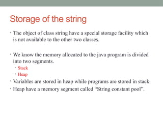 String in JAVA -------------------------- | PPTX