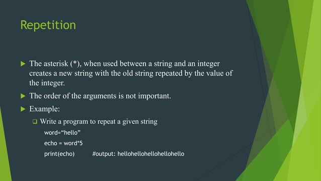 Different uses of String in Python.pptx Different uses of String in Python.pptx